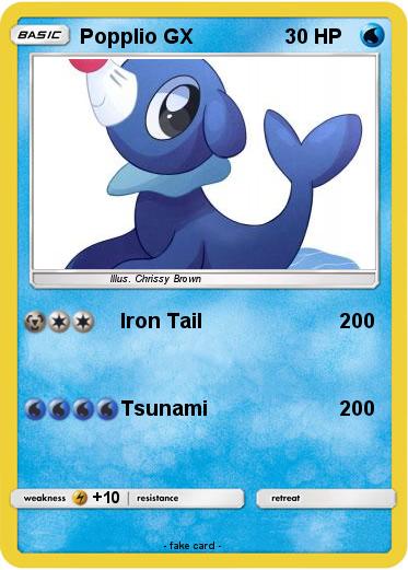 Pokémon Popplio GX - Iron Tail - My Pokemon Card