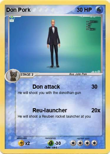 Pokémon Don Pork - Don attack - My Pokemon Card