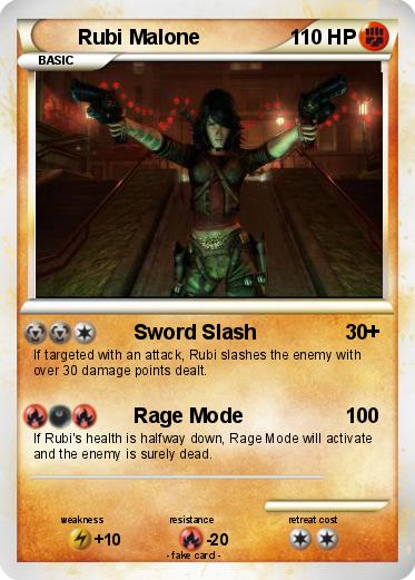 Pokémon Rubi Malone 2 2 - Sword Slash - My Pokemon Card