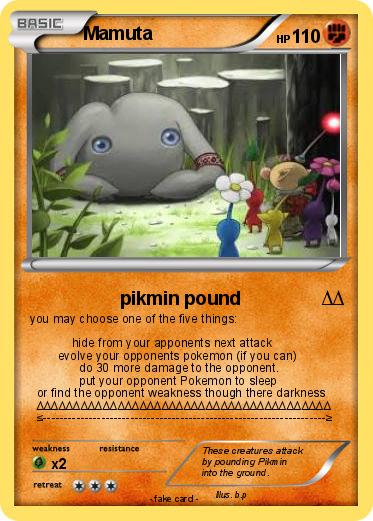 Pokémon Mamuta 6 6 - pikmin pound ∆∆ - My Pokemon Card