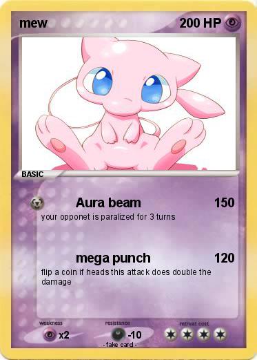 Pokémon mew 7413 7413 - Aura beam - My Pokemon Card