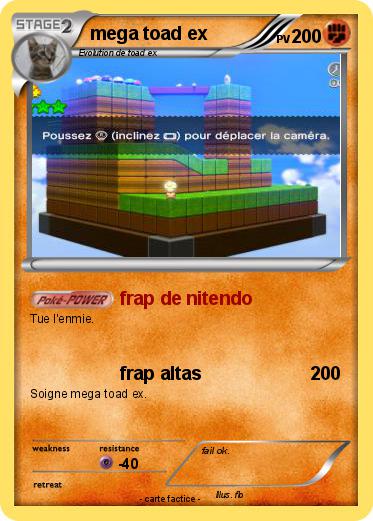 Pokémon mega toad ex - frap de nitendo - Ma carte Pokémon