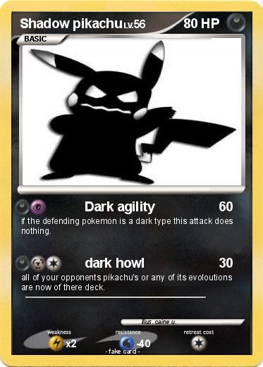 Pokémon Shadow pikachu 767 767 - Dark agility - My Pokemon Card