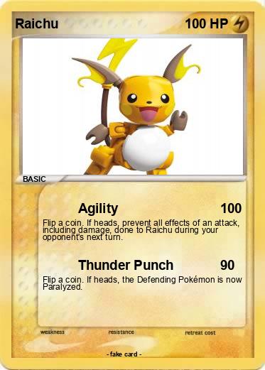 Pokémon Raichu 4924 4924 - Agility - My Pokemon Card