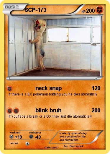 Pokémon SCP 173 183 183 - neck snap - My Pokemon Card