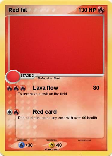 Pokémon Red hit - Lava flow - My Pokemon Card