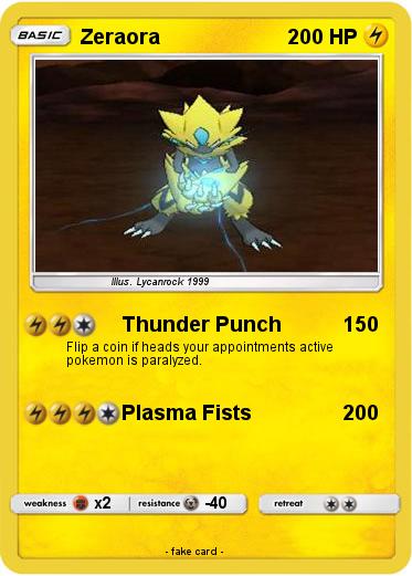 Pokémon Zeraora 37 37 - Thunder Punch - My Pokemon Card