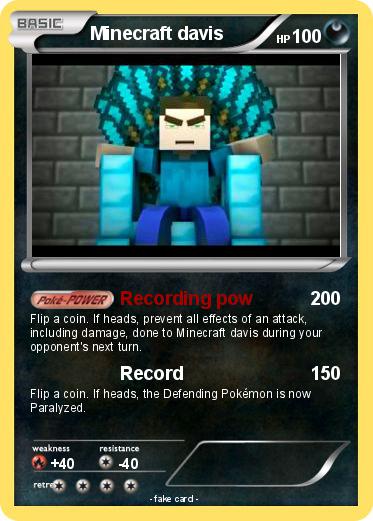 Pokémon Minecraft davis - Recording pow - My Pokemon Card