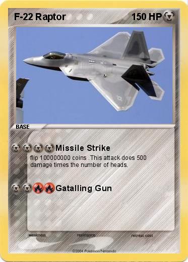 Pokémon F 22 Raptor - Missile Strike - My Pokemon Card