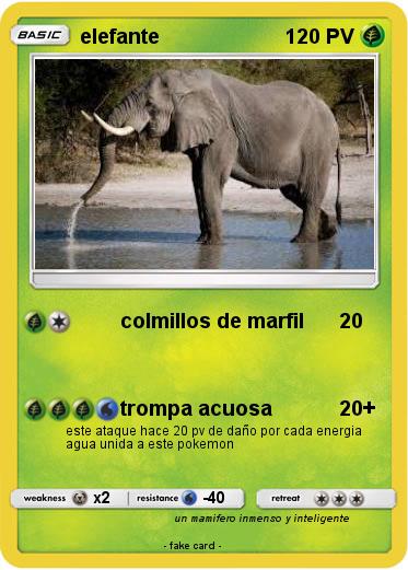 Pokémon elefante 4 4 - colmillos de marfil - Mi carta pokémon