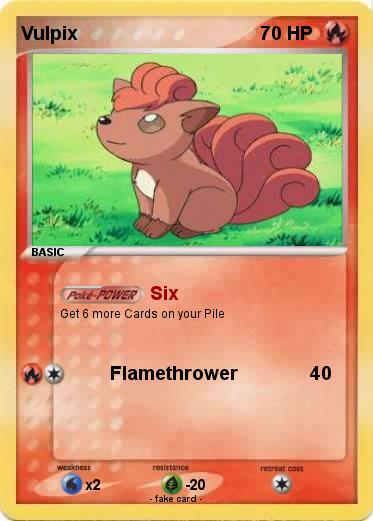 Pokémon Vulpix 389 389 - Six - My Pokemon Card