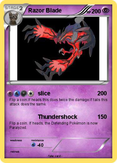 Pokémon Razor Blade 4 4 - slice - My Pokemon Card