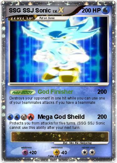 Pokémon SSG SSJ Sonic - God Finisher - My Pokemon Card