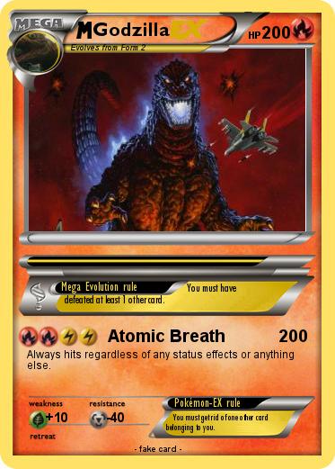 Pokémon Godzilla 2910 2910 - Atomic Breath - My Pokemon Card