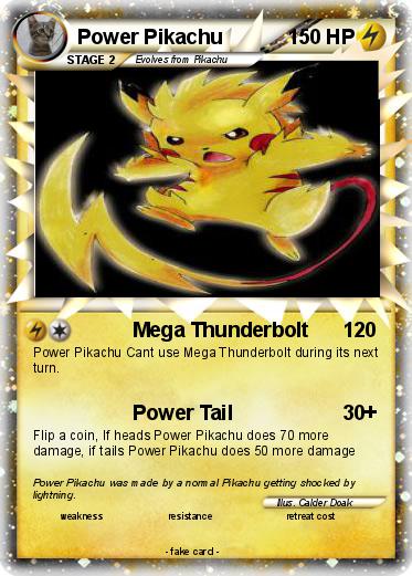 Pokémon Power Pikachu 7 7 - Mega Thunderbolt - My Pokemon Card