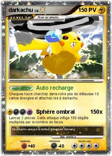 Pokémon darkachu 5 5 - Auto recharge - Ma carte Pokémon