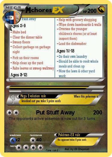 Pokémon chores 2 2 - Put Stuff Away - My Pokemon Card