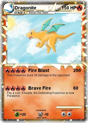 Pokémon Dragonite 1176 1176 - Fire Blast - My Pokemon Card