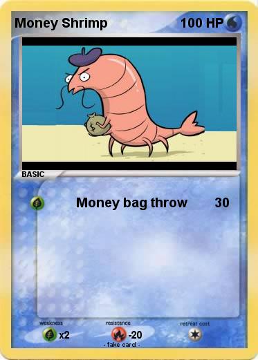 Pokémon Money Shrimp - Money bag throw - My Pokemon Card