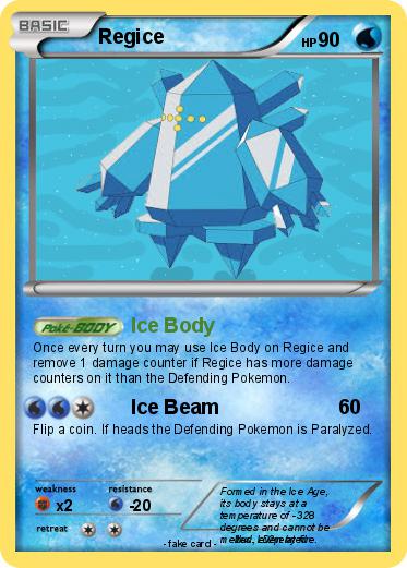 Pokémon Regice 450 450 - Ice Body - My Pokemon Card