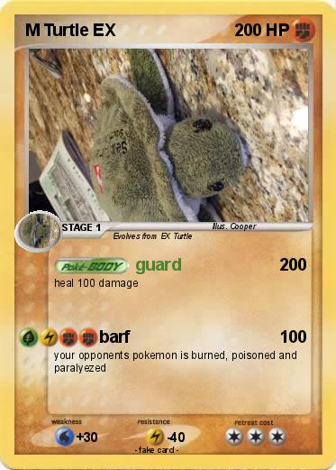 Pokémon M Turtle EX - guard - My Pokemon Card