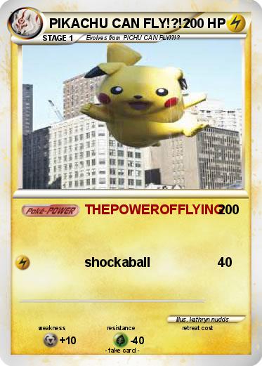 Pokémon PIKACHU CAN FLY - THEPOWEROFFLYING - My Pokemon Card