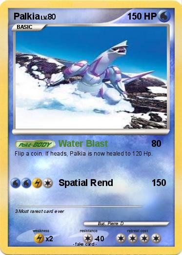 Pokémon Palkia 3128 3128 - Water Blast - My Pokemon Card