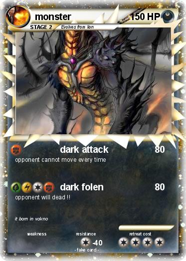 Pokémon monster 248 248 - dark attack - My Pokemon Card