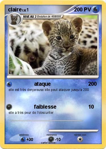 Pokémon claire 97 97 - ataque - Ma carte Pokémon