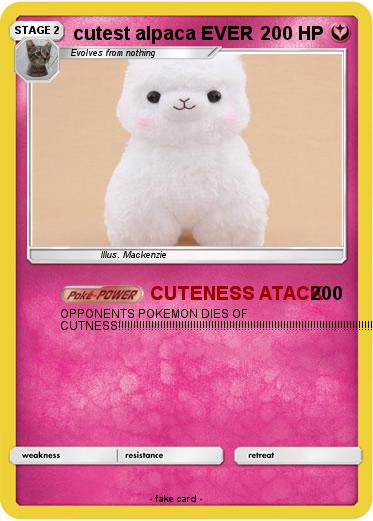 Pokémon cutest alpaca EVER - CUTENESS ATACK - My Pokemon Card