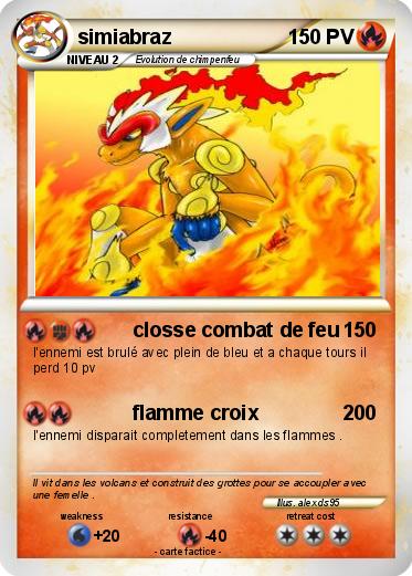 Pokémon simiabraz 558 558 - closse combat de feu - Ma carte Pokémon