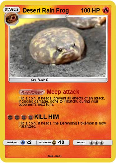 Pokémon Desert Rain Frog 12 12 - Meep attack - My Pokemon Card