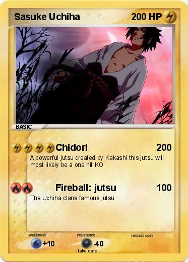 Pokémon Sasuke Uchiha 298 298 - Chidori - My Pokemon Card