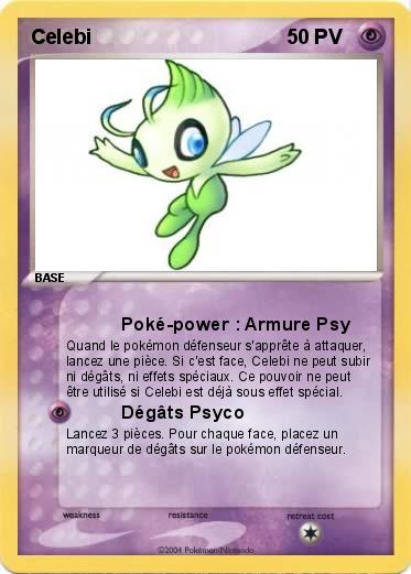 Pokémon Celebi 231 231 - Poké-power : Armure Psy - Ma carte Pokémon