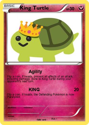 Pokémon King Turtle 1 1 - Agility - My Pokemon Card