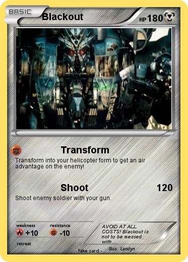Pokémon Blackout 77 77 - Transform - My Pokemon Card