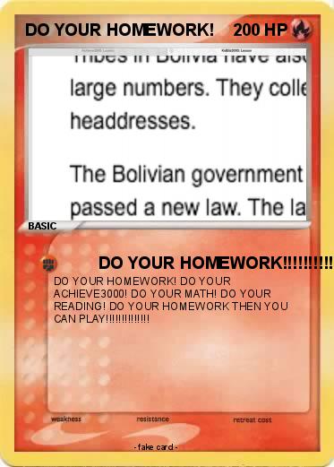 Pokémon DO YOUR HOMEWORK 1 1 - DO YOUR HOMEWORK