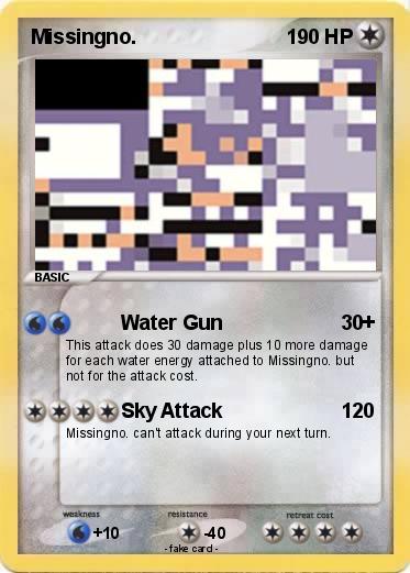 Pokémon Missingno 371 371 - Water Gun - My Pokemon Card