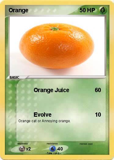 Pokémon Orange 652 652 - Orange Juice - My Pokemon Card