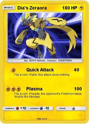 Pokémon Dia s Zeraora 2 2 - Quick Attack - My Pokemon Card
