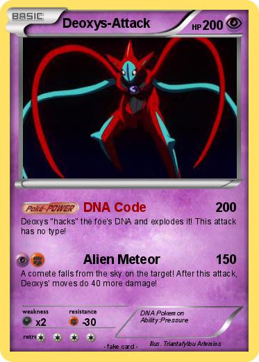 Pokémon Deoxys Attack 51 51 - DNA Code - My Pokemon Card