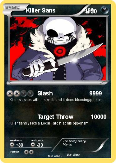 Pokémon Killer Sans 999 999 - Slash 9999 - My Pokemon Card