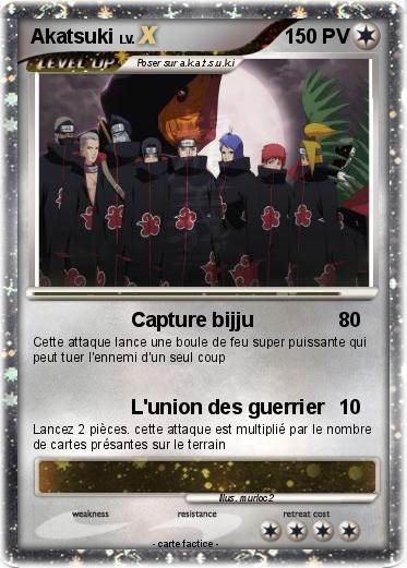Pokémon Akatsuki 116 116 - Capture bijju - Ma carte Pokémon