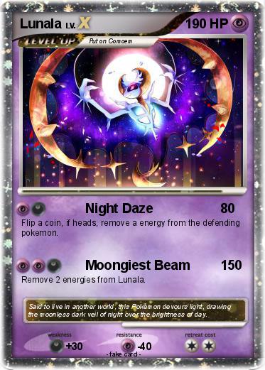 Pokémon Lunala 184 184 - Night Daze - My Pokemon Card