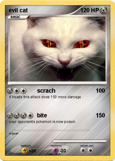 Pokémon evil cat 124 124 - scrach - My Pokemon Card