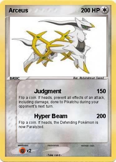 Pokémon Arceus 6520 6520 - Judgment - My Pokemon Card