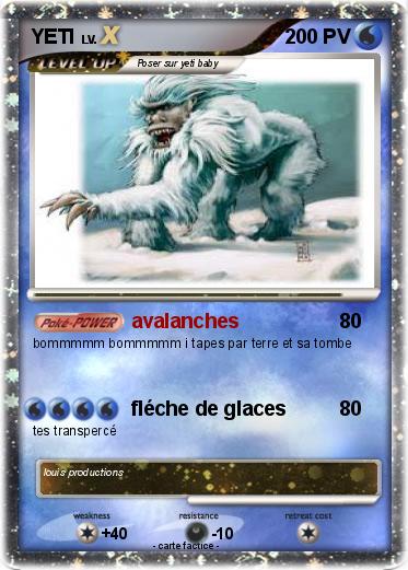 Pokémon YETI 30 30 - avalanches - Ma carte Pokémon