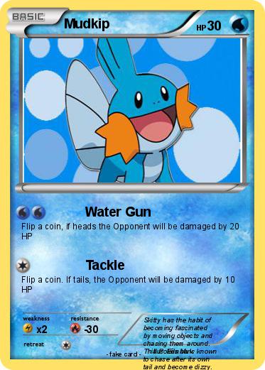 Pokémon Mudkip 686 686 - Water Gun - My Pokemon Card