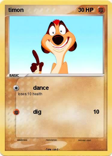 Pokémon timon 63 63 - dance - My Pokemon Card