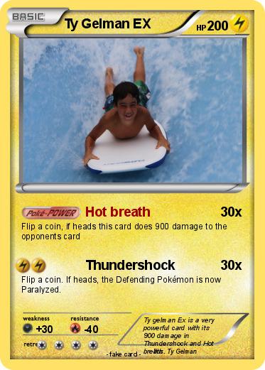 Pokémon Ty Gelman EX - Hot breath - My Pokemon Card